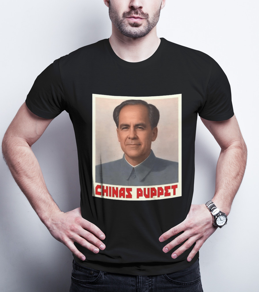 Mark Carney China's Puppet Mao Suit Caricature T-Shirt