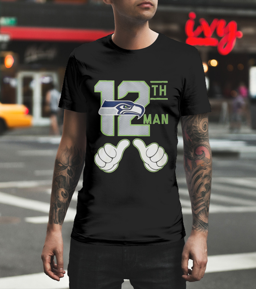 Seattle Seahawks 12th Man Fan Favorite NFL Team Spirit T-Shirt