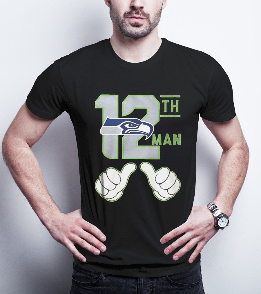 Seattle Seahawks 12th Man Fan Favorite NFL Team Spirit T-Shirt
