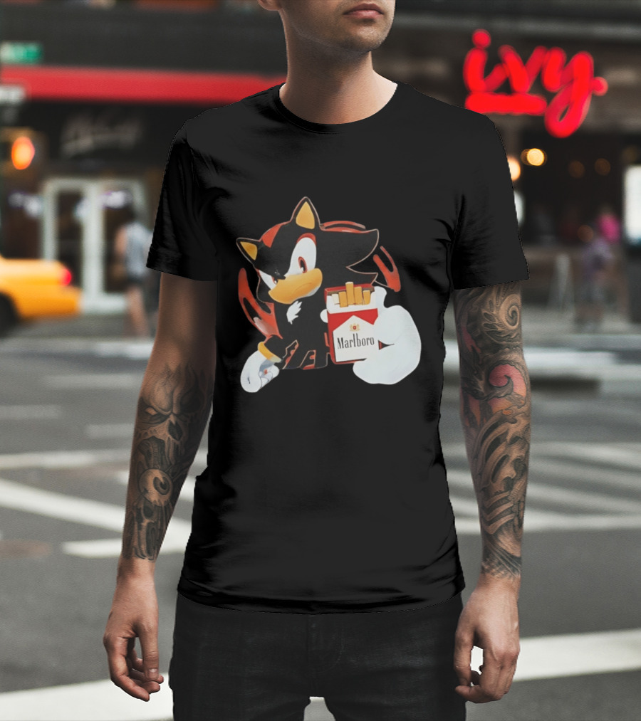 Shadow The Hedgehog Marlboro Red Pack T-Shirt