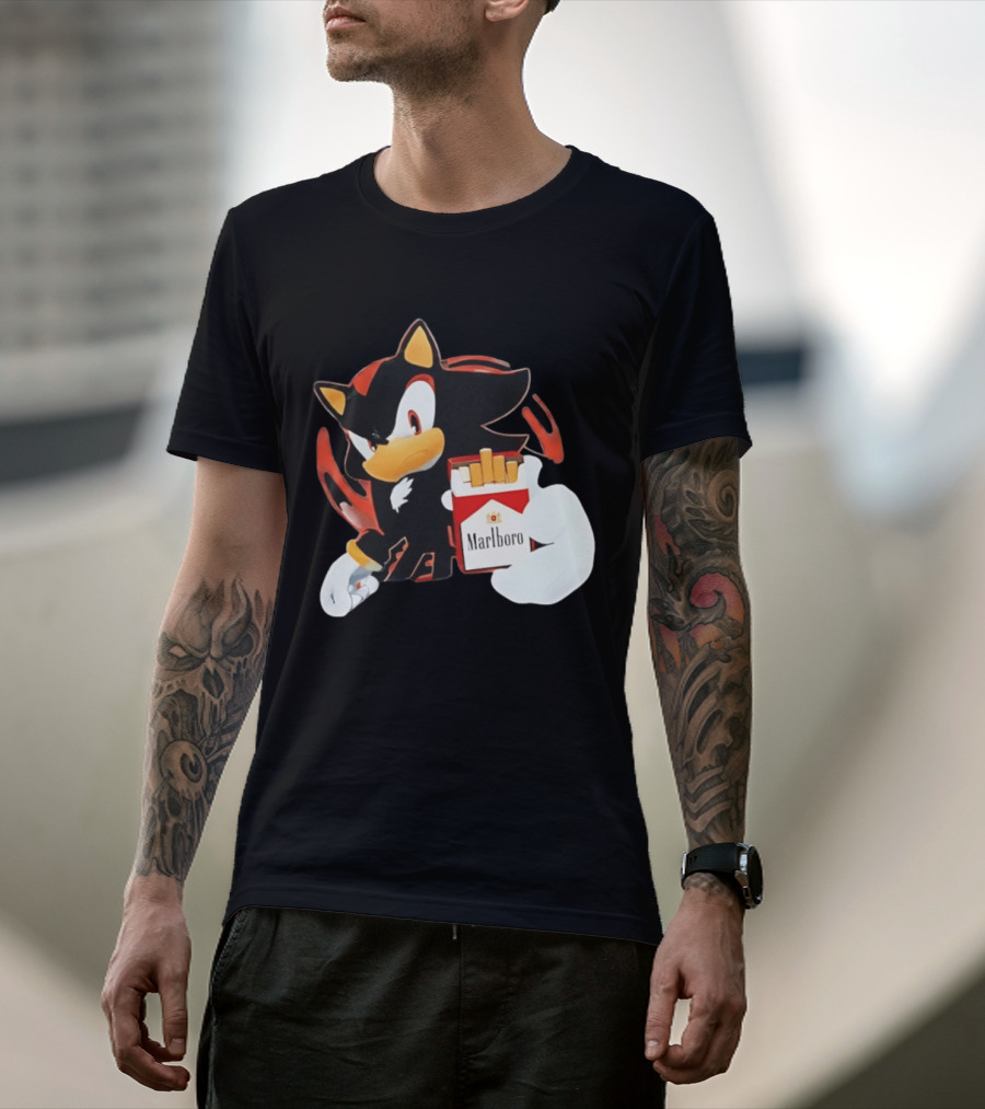 Shadow The Hedgehog Marlboro Red Pack T-Shirt