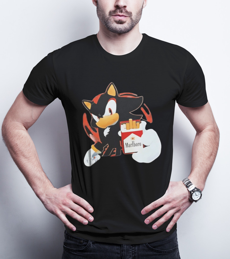Shadow The Hedgehog Marlboro Red Pack T-Shirt
