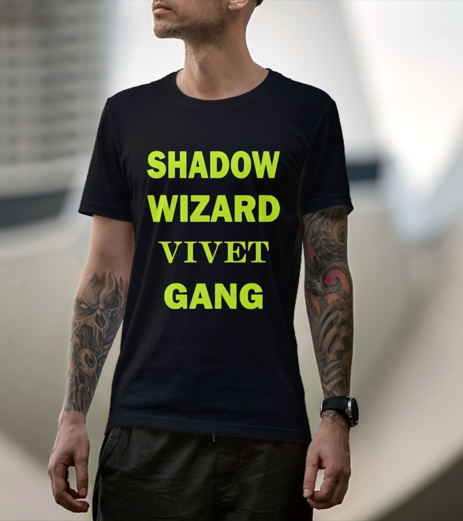 Shadow Wizard Vivet Gang Neon Typography Magic Vibes T-Shirt