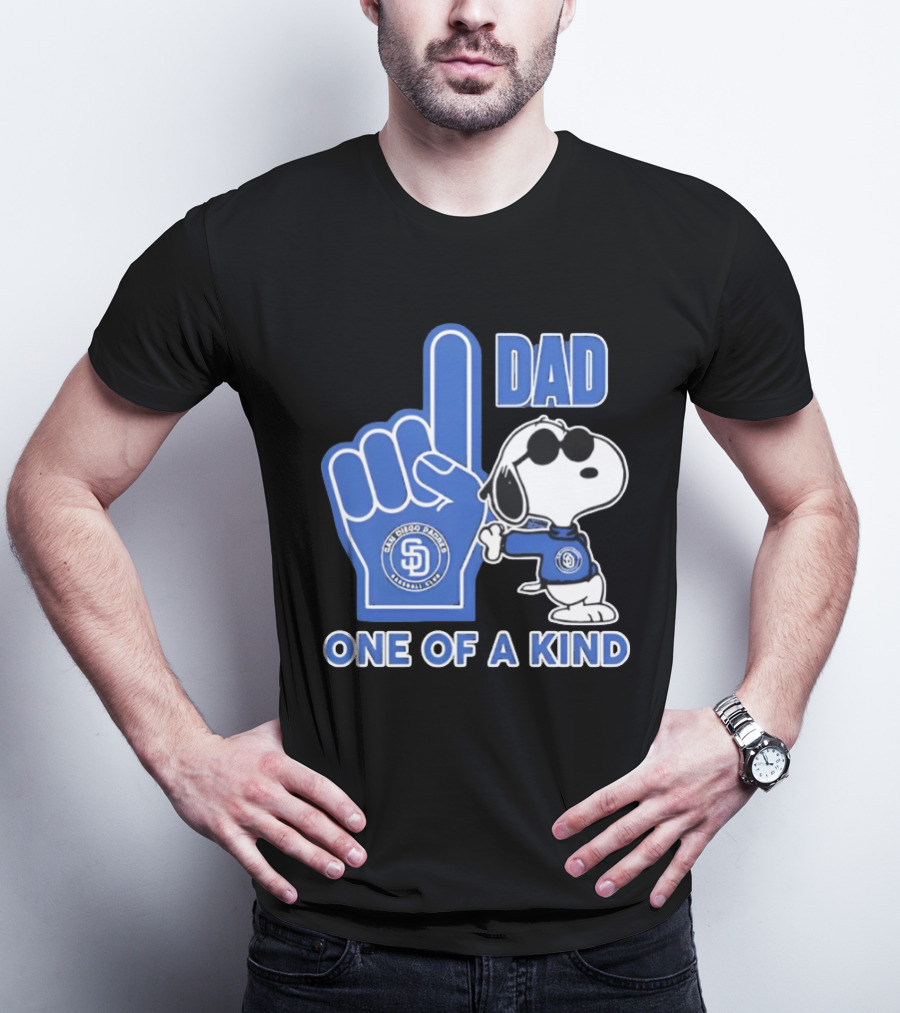 San Diego Padres Snoopy Number One Dad One Of A Kind T-Shirt