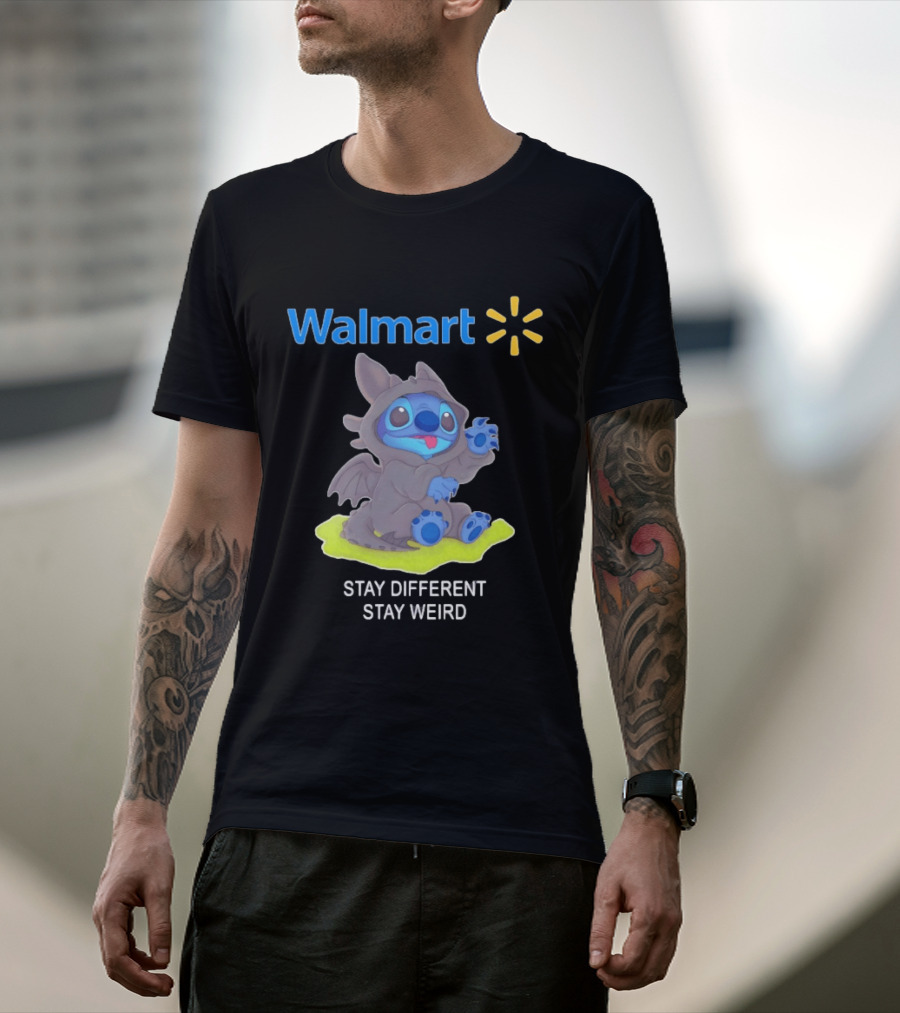 Walmart Canada Toothless Stitch Stay Different Stay Weird T-Shirt
