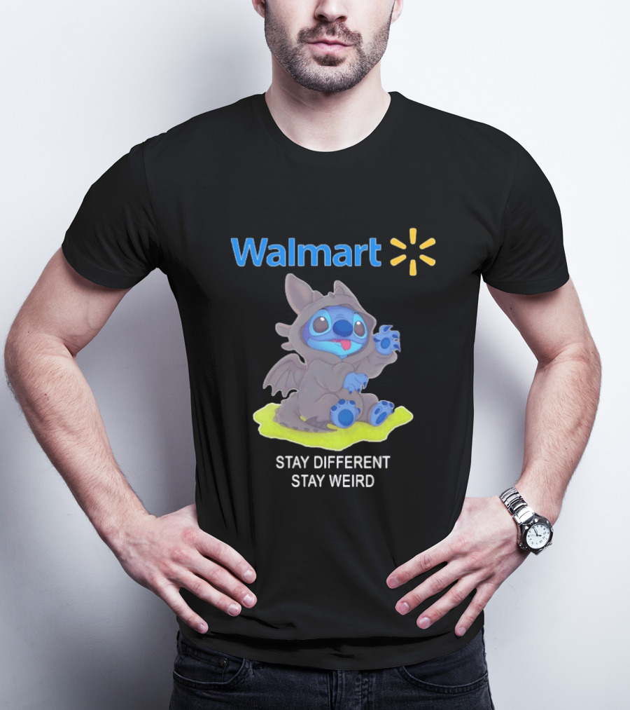 Walmart Canada Toothless Stitch Stay Different Stay Weird T-Shirt