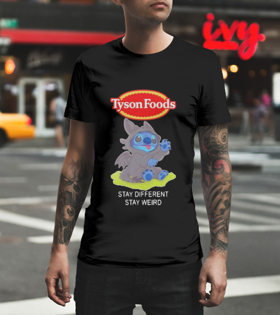 Tyson Foods Toothless Stitch Stay Different Stay Weird T-Shirt
