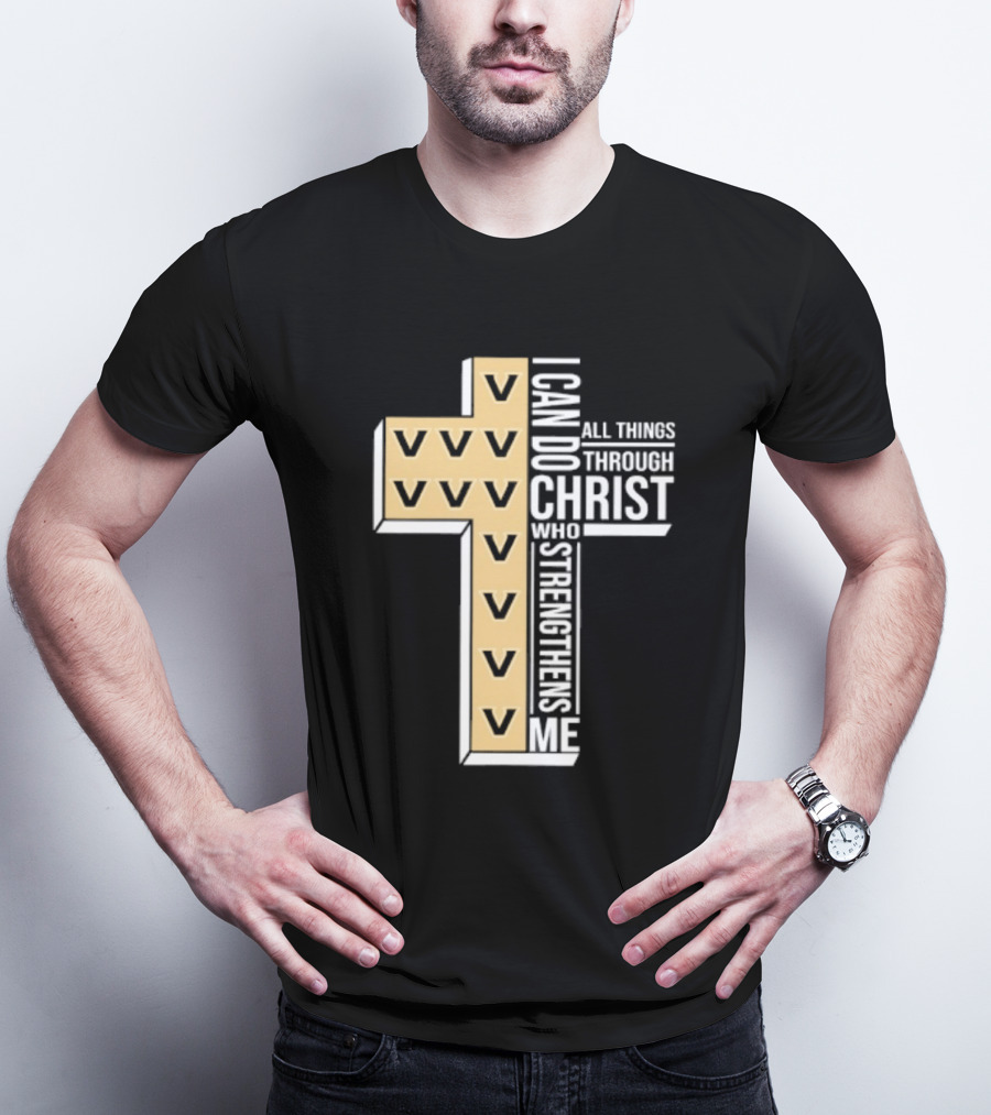 Vanderbilt Commodores I Can Do All Things Through Christ Who Strengthens Me T-Shirt