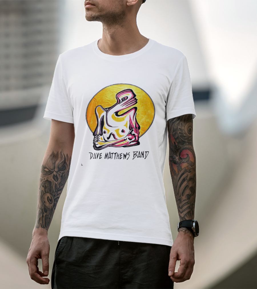 Dave Matthews Band Abstract Sun Yellow Art DMB T-Shirt