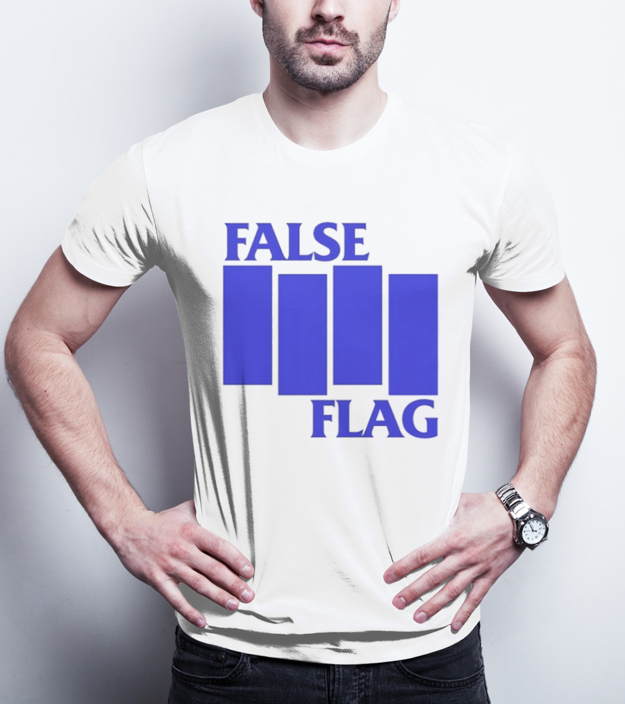 False Flag Bars Blue T-Shirt