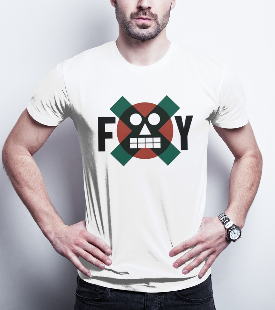 Foy Robot Face Indie Soul Digital Edge T-Shirt