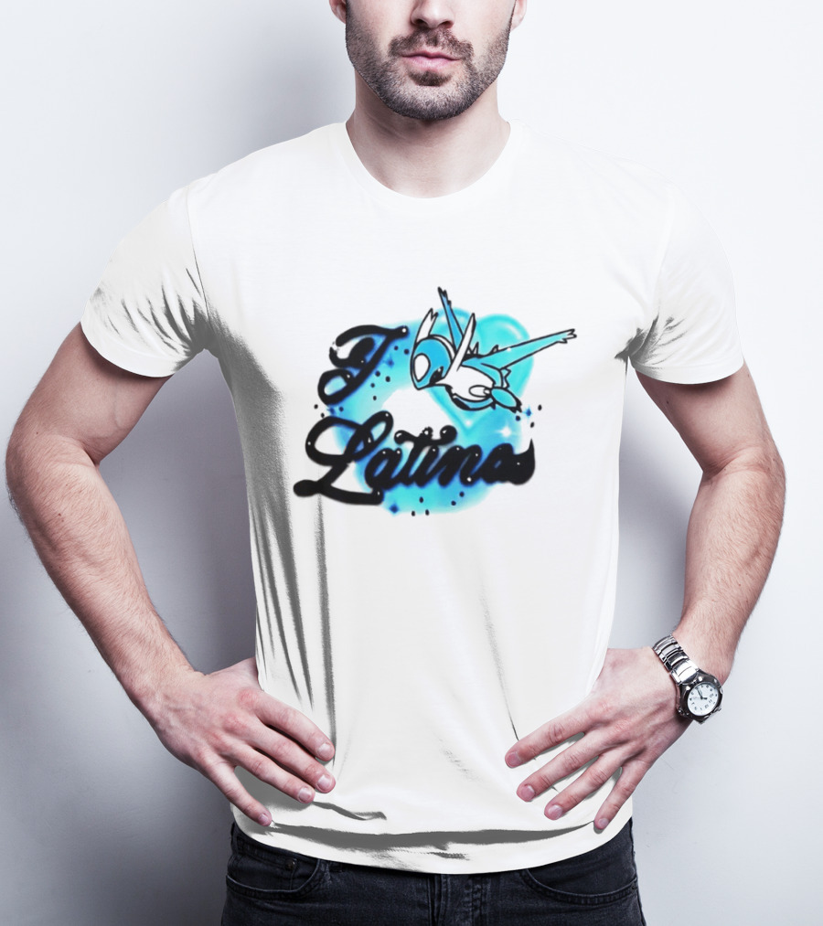 I Latinas Lugia Pokémon Style Art Blue T-Shirt