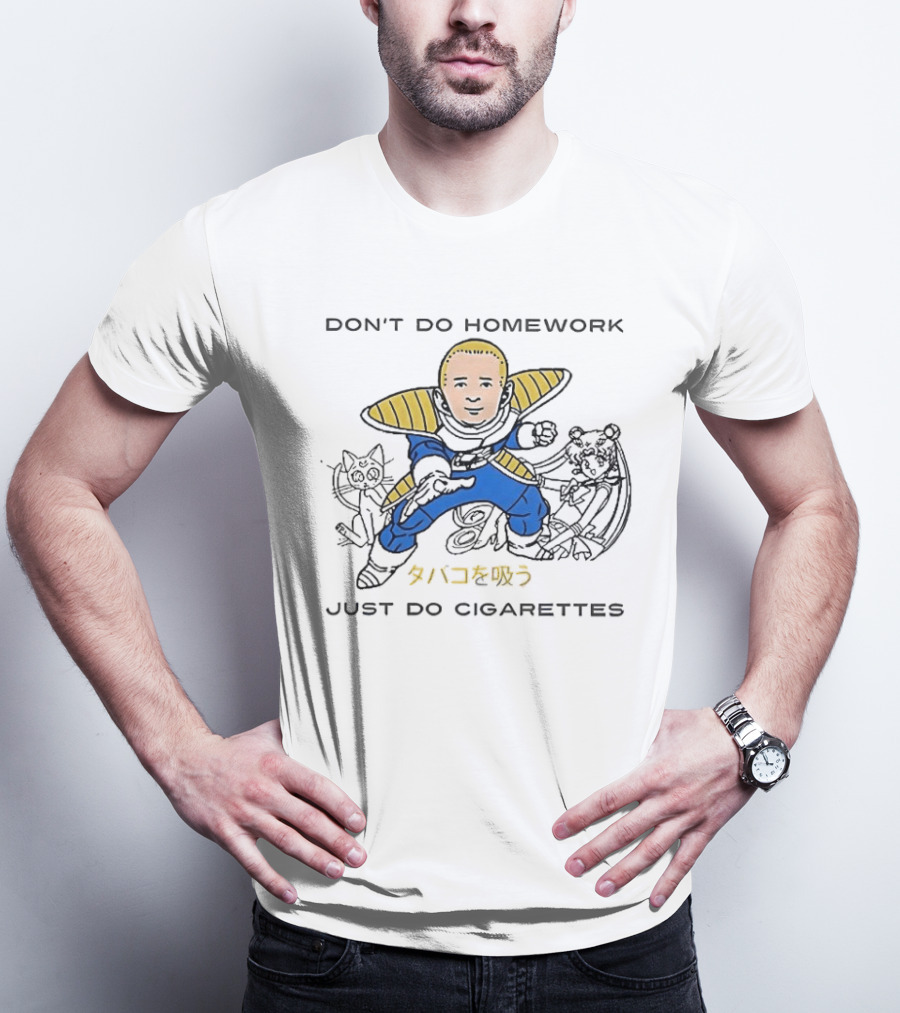 King Of The Hill Bobby Don't Do Homework Just Do Cigarettes Dragon Ball T-Shirt