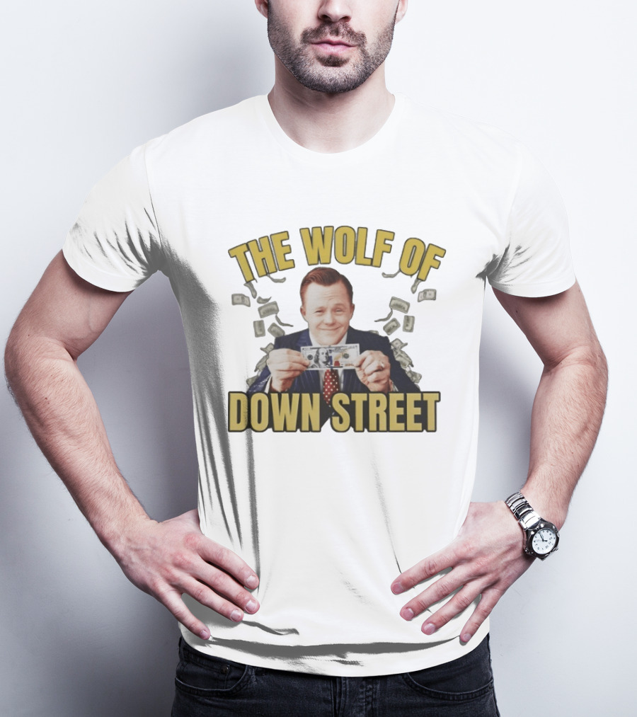 The Wolf Of Down Street Money Holding Businessman T-Shirt