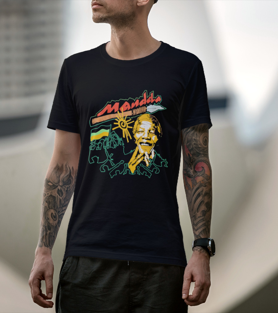 Nelson Mandela Barriers Sun Sketches T-Shirt