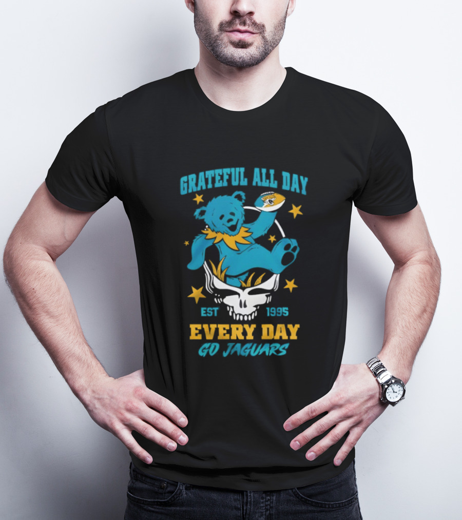 Grateful All Day Every Day Go Jaguars Est 1995 T-Shirt
