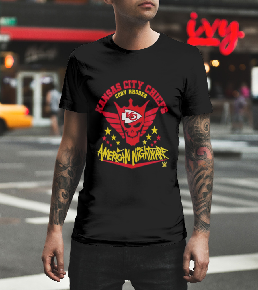 Kansas City Chiefs Cody Rhodes KC American Nightmare Stars T-Shirt