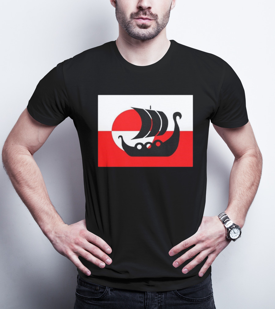 Denmark Greenland Flag Not For Sale Support Danish Viking Warship T-Shirt