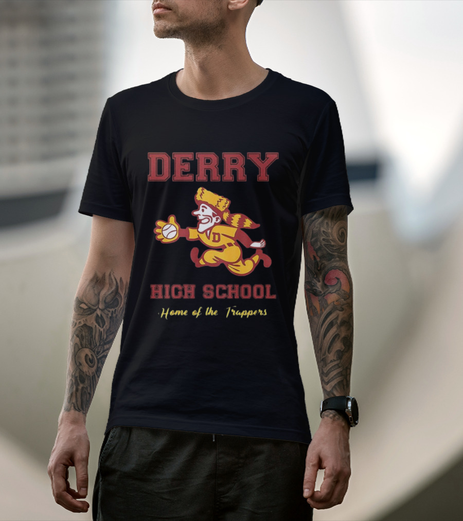 Derry High School Home Of The Trappers Baseball Running T-Shirt