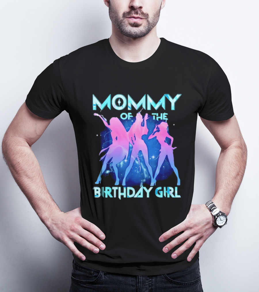 Mommy Of The Birthday Girl Kpop Family Matching Party T-Shirt
