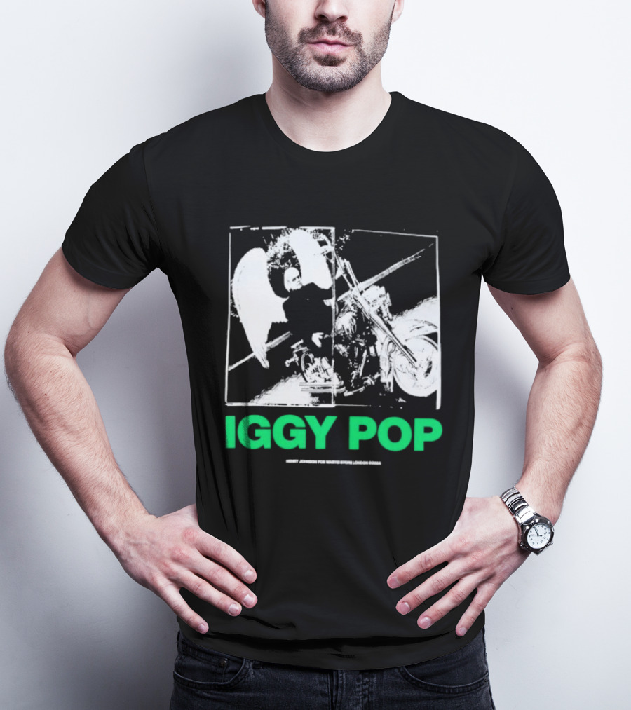 Waste! X Henry Johnson Iggy Pop Motor Wings Motorcycle Duo T-Shirt