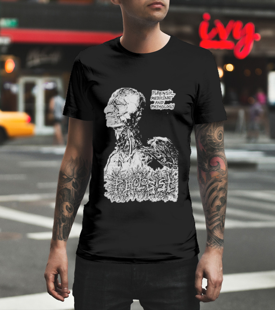 Pathologist Forensic Medicine And Pathology Anatomical Skull And Brain T-Shirt