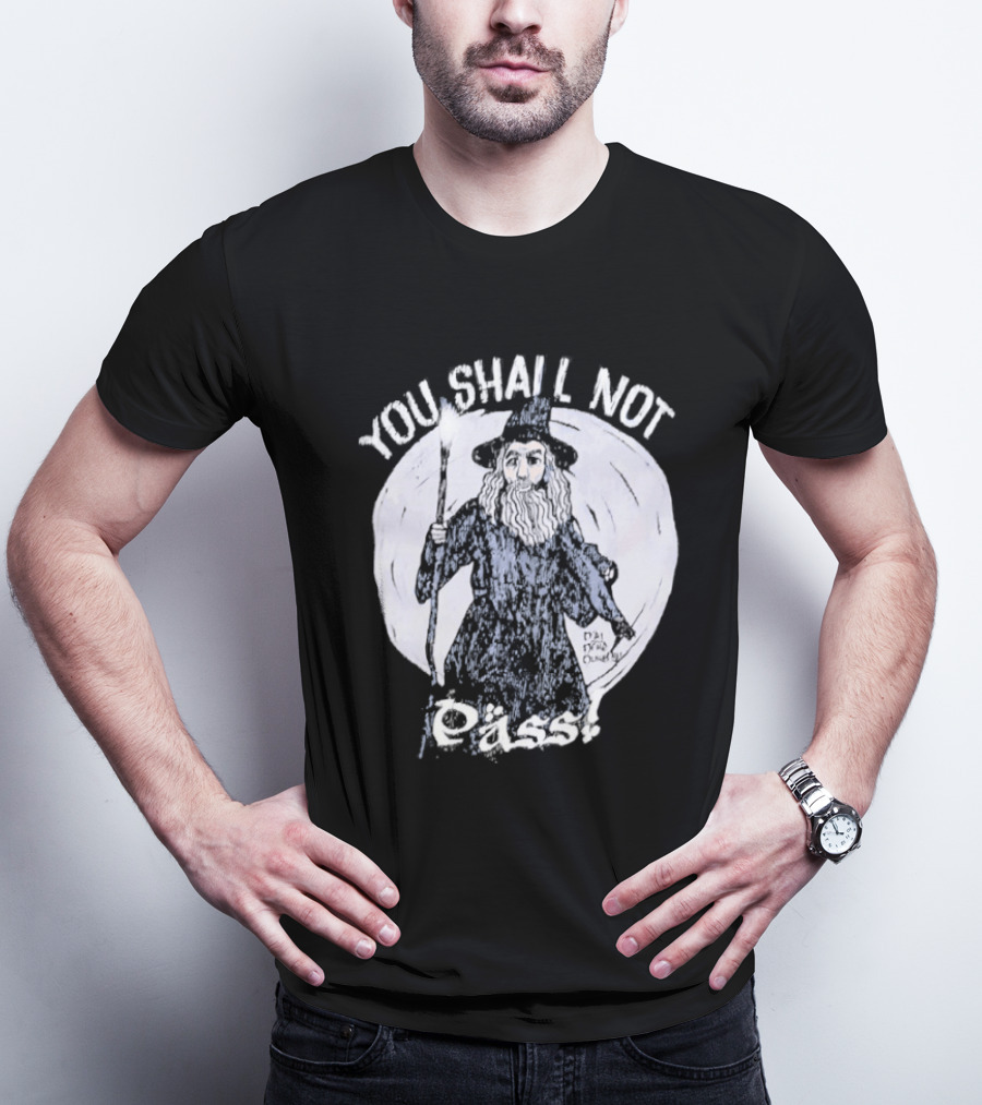 You Shall Not Pass Wizard Gandalf Blocking Pose T-Shirt