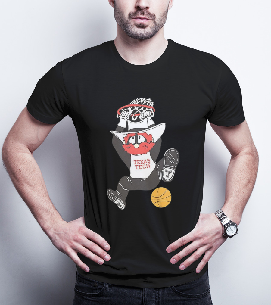 Texas Tech Raider Red Basketball Jammin Both Ways T-Shirt