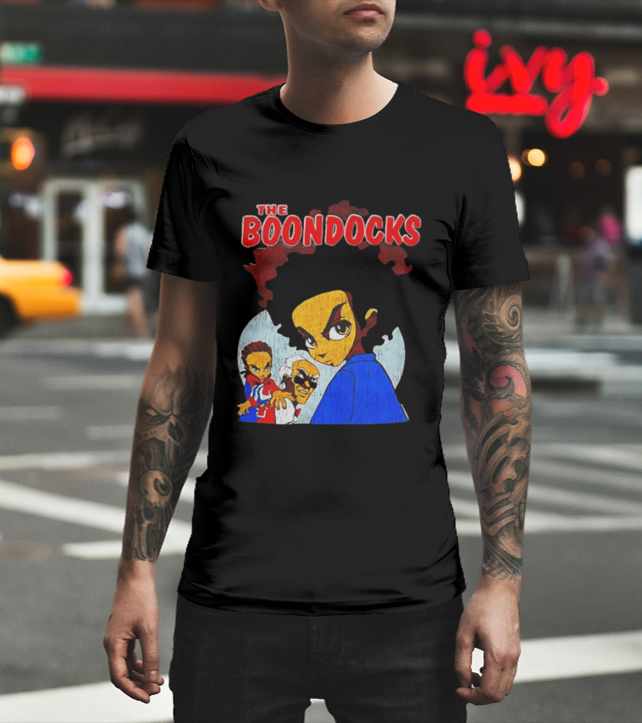 The Boondocks Animated Series Characters Huey Riley Grandad T-Shirt