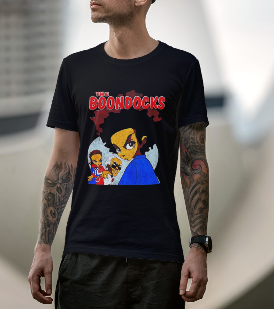 The Boondocks Animated Series Characters Huey Riley Grandad T-Shirt