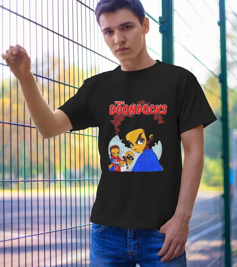 The Boondocks Animated Series Characters Huey Riley Grandad T-Shirt