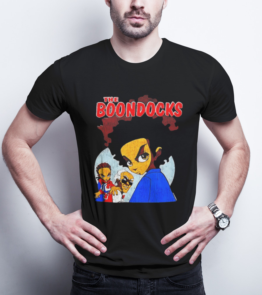 The Boondocks Animated Series Characters Huey Riley Grandad T-Shirt