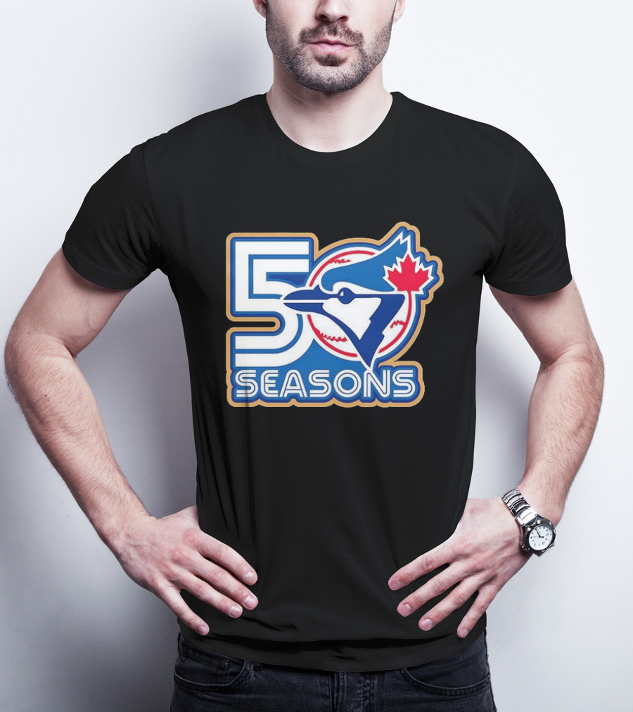Toronto Blue Jays 50 Seasons Baseball Anniversary Celebration T-Shirt