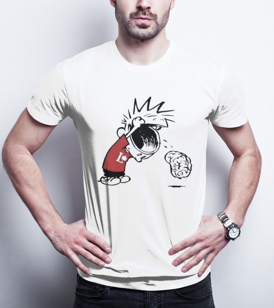 Calvin Hobbes Political Satire Cartoon Liberal Theme Peanuts T-Shirt