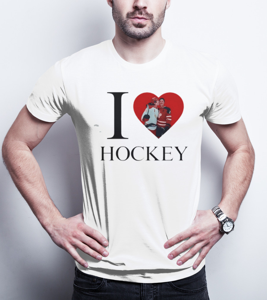 Williams & Storrie I Love Hockey Players Red Heart T-Shirt