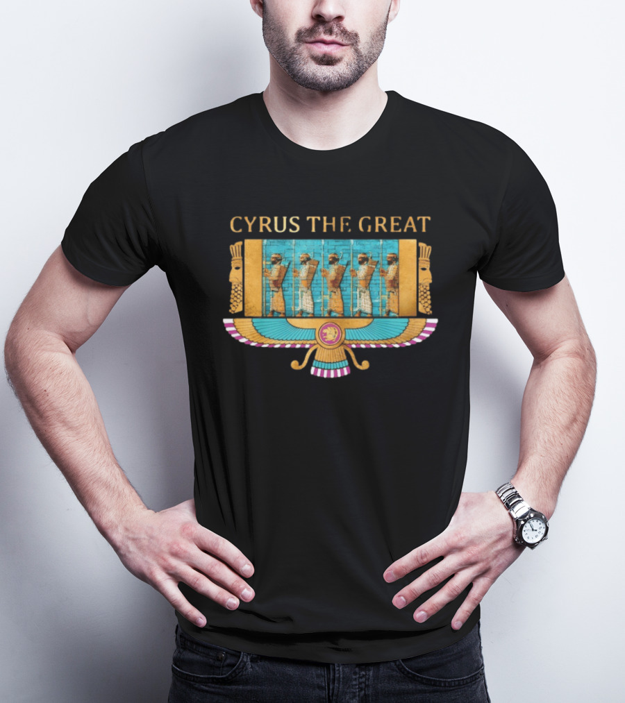 Cyrus The Great Ancient Persia Achaemenid Symbol And Soldiers T-Shirt