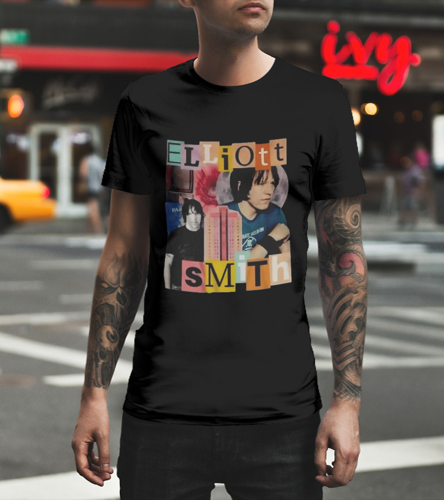 Elliott Smith Past And Present Music Lover College Aesthetic T-Shirt