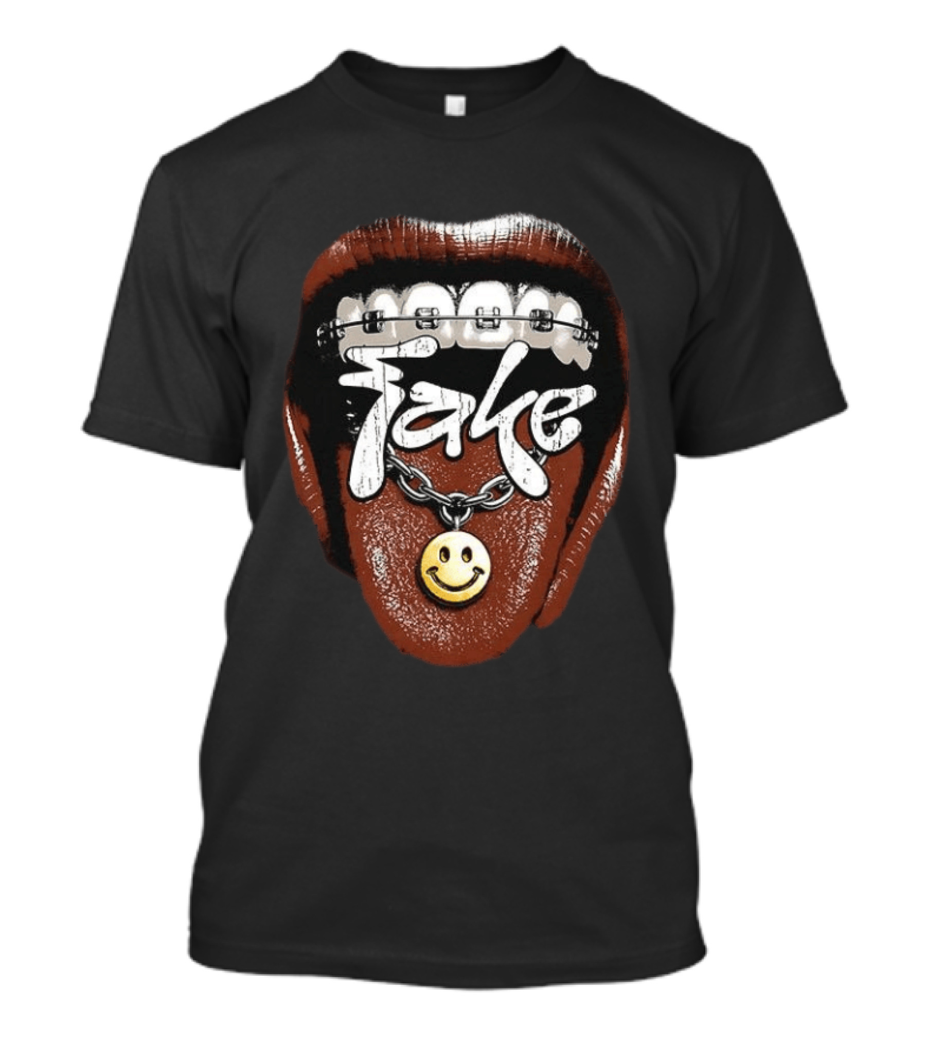 Fake Smile Braces Mouth Gothic Dark Grunge Aesthetic T-Shirt