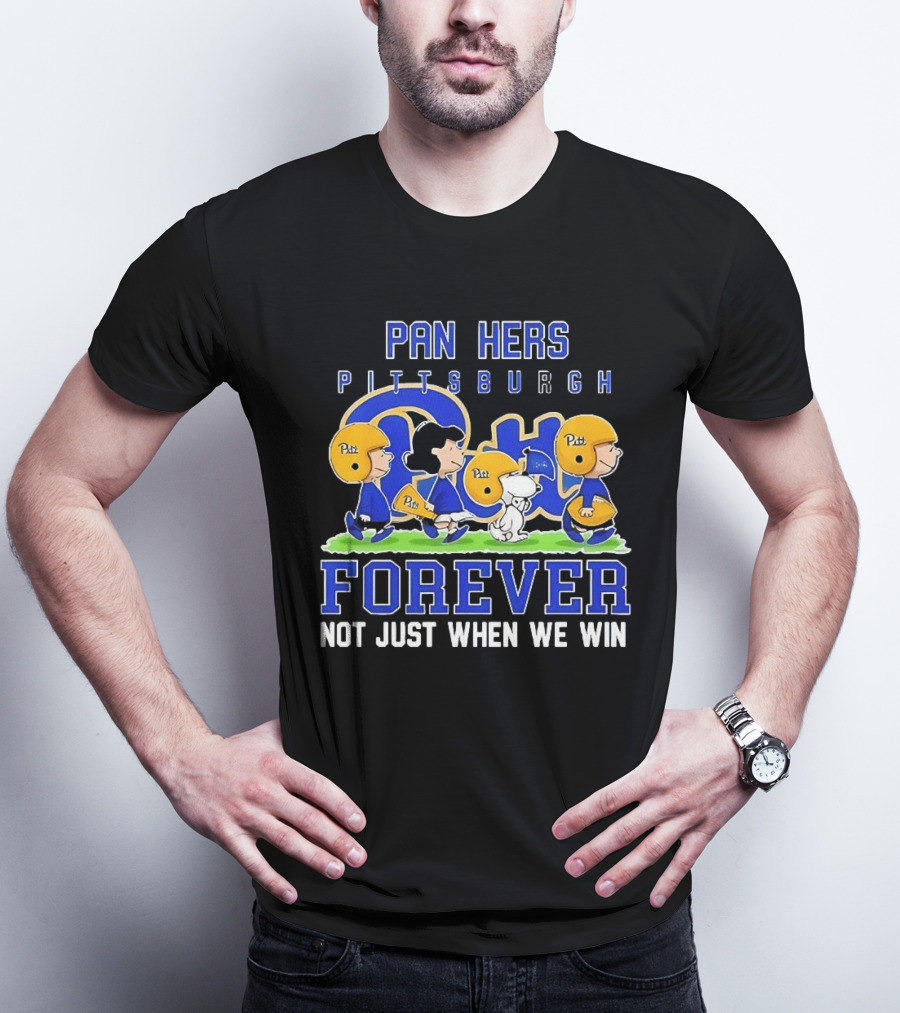 Pitt Panthers Peanuts Football Forever Not Just When We Win T-Shirt