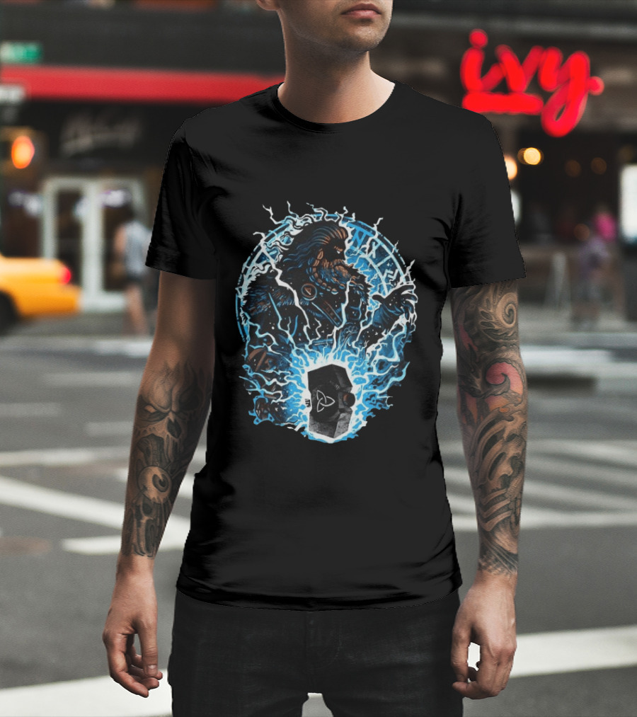 Thor Norse God Of Thunder Mjolnir Lightning Power Norse Mythology T-Shirt
