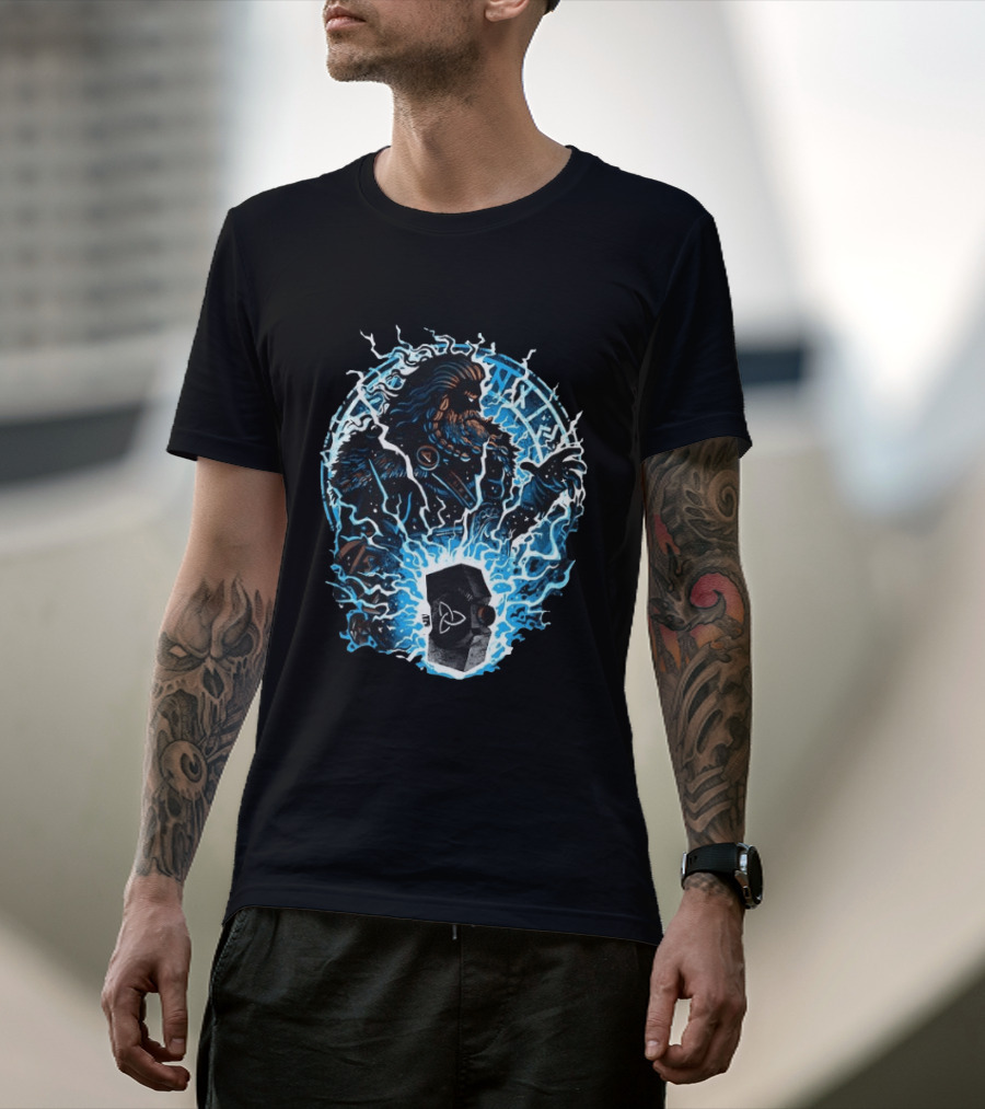 Thor Norse God Of Thunder Mjolnir Lightning Power Norse Mythology T-Shirt