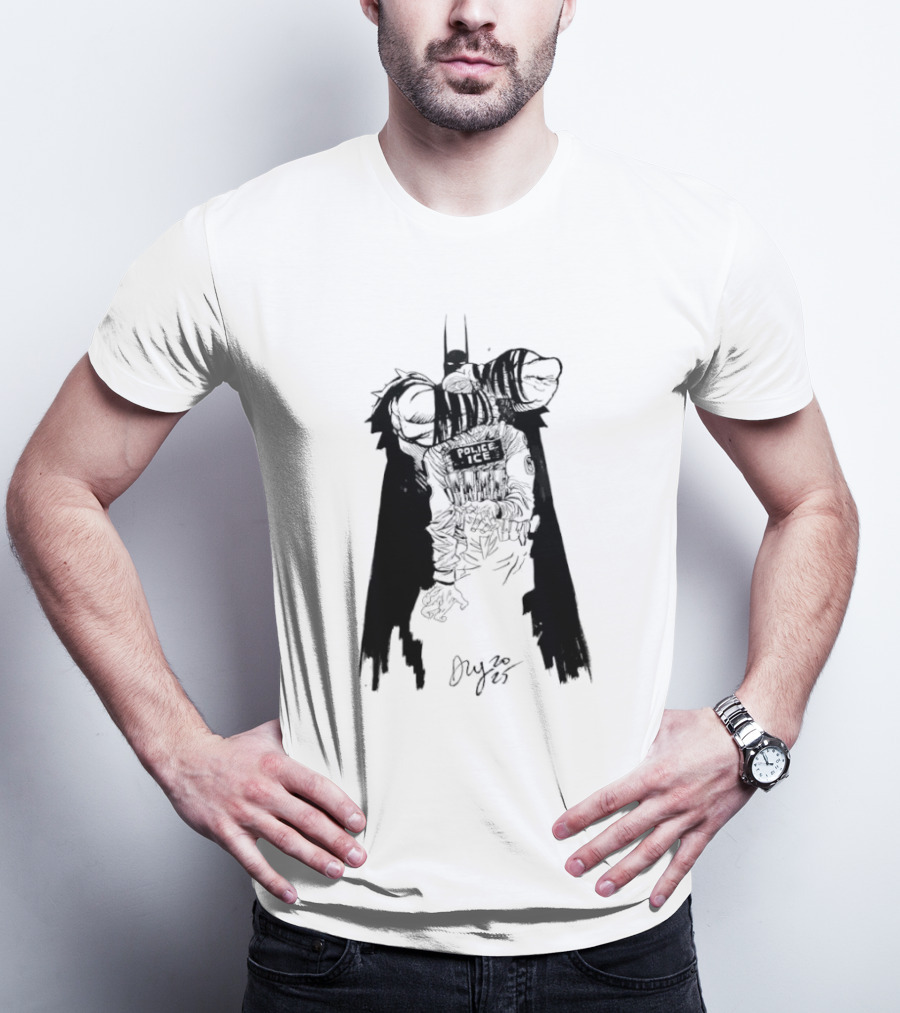 Absolute Batman Police ICE Joker Batman Sketch T-Shirt