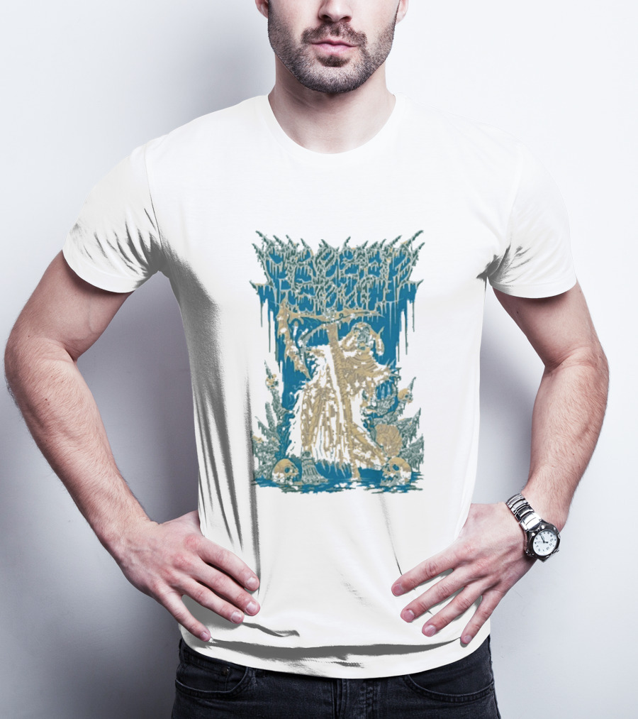 Frozen Soul Reaper Undead Skeleton Warrior Ice Wraith T-Shirt