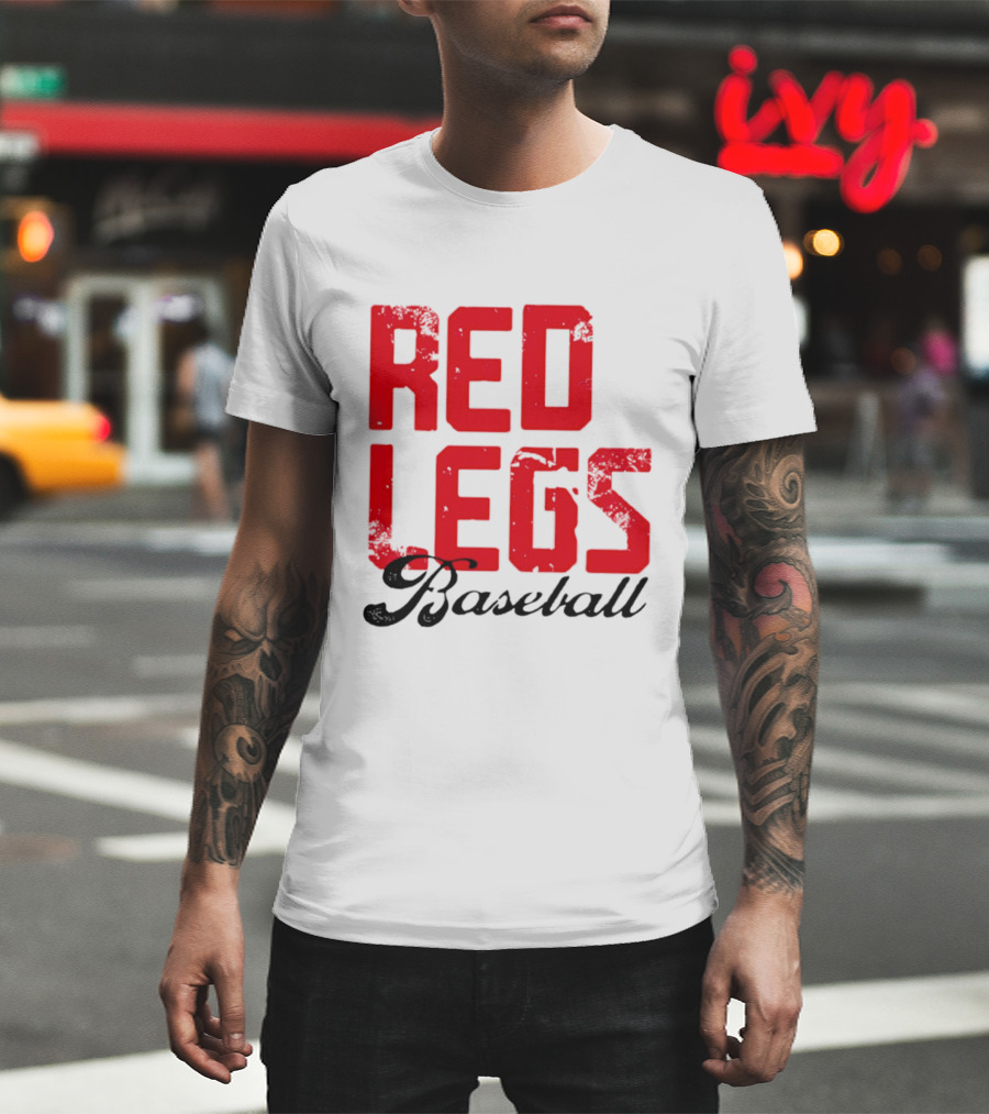 Redlegs OKI Baseball Red Stacked T-Shirt