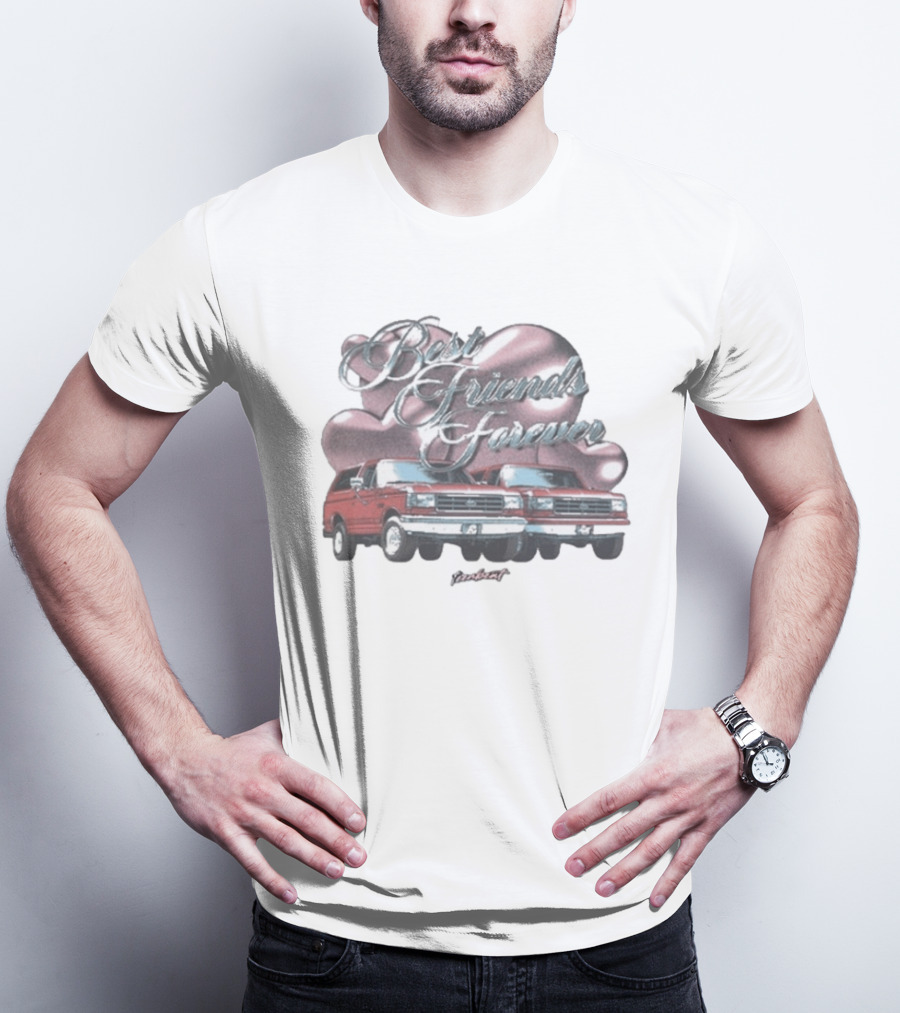Best Friends Forever Vintage Trucks Heartbeat T-Shirt