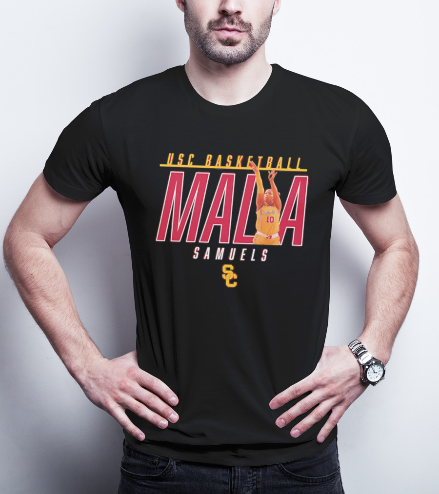 USC Basketball Malia Samuels 10 SC Trojans T-Shirt