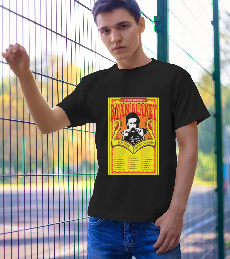 The Triline Team Presents Ryan Blaney 2026 Tour Spring Summer Dates T-Shirt