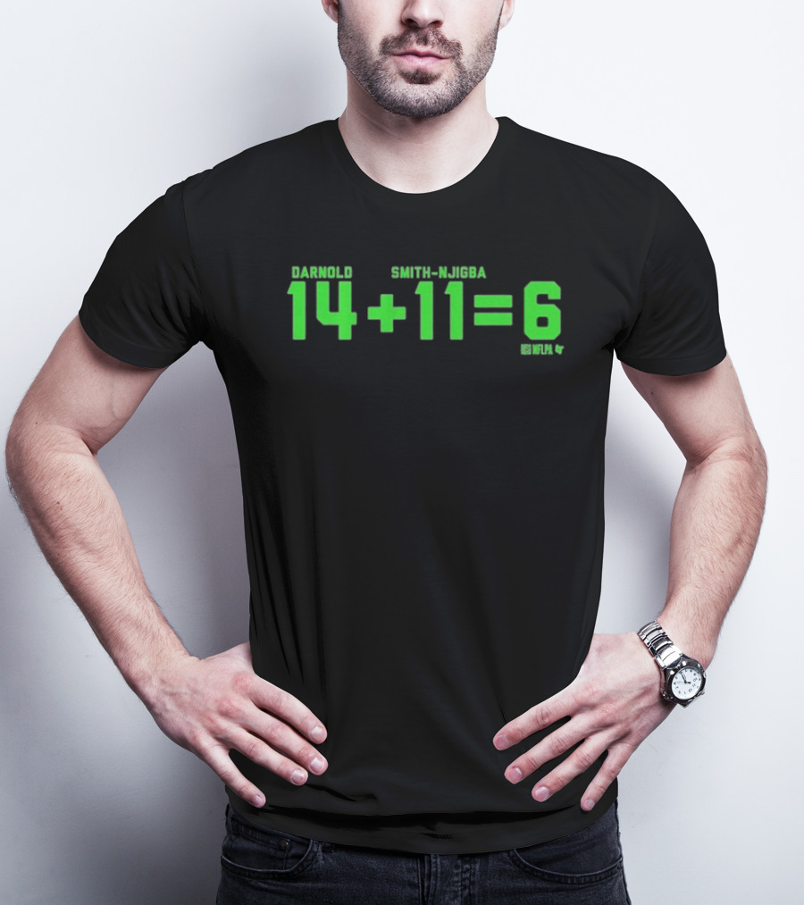 Darnold Smith Njigba 14 + 11 = 6 Equation Sports Fan T-Shirt
