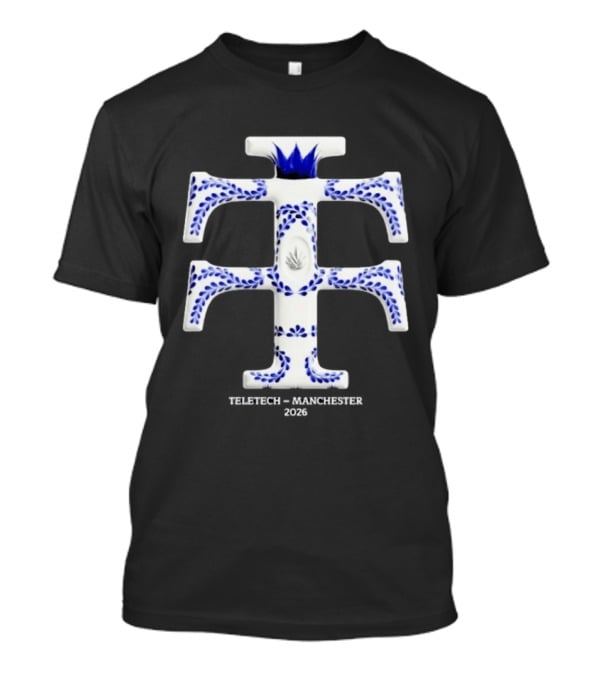 Teletech Manchester 2026 Clase Tezul White Blue Floral T-Shirt