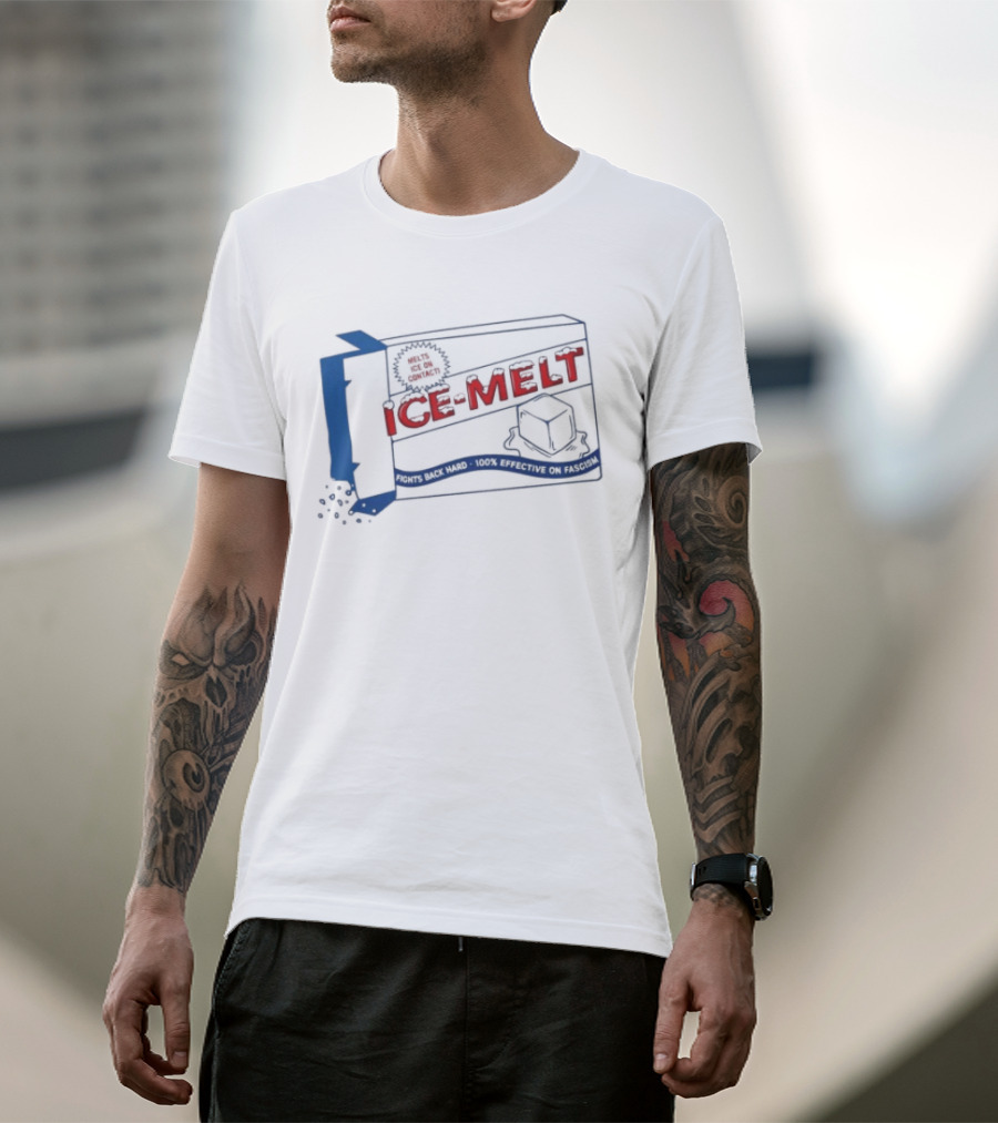 Salt Box Ice Melt Fight Back Hard 100% Effective On Fascism T-Shirt